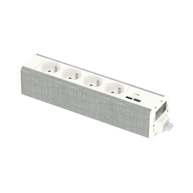 Unica System+ - nourrice précâblée M - 4 prises 2P+T + USB A+C - blanc ...
