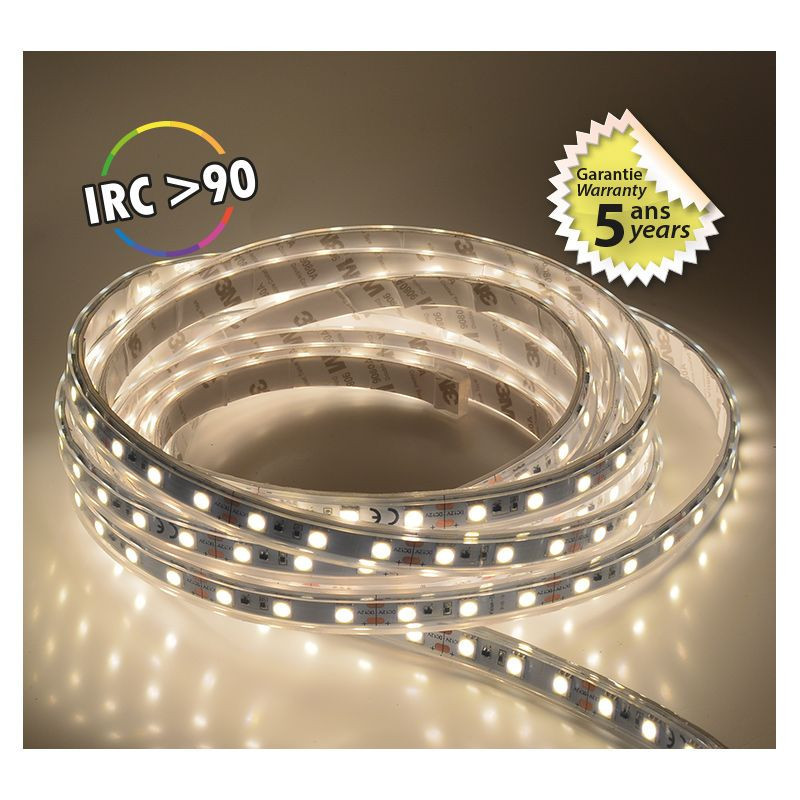 Bandeau LED 4000K 5 m 60 LED/m 62W IP67 - 24V - GARANTIE 5 ANS (751671)