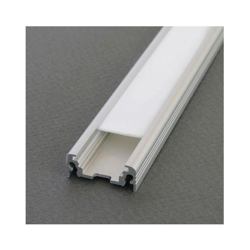 Profile Plat Aluminium Anodisé 2m pour bandeaux LED (9831)