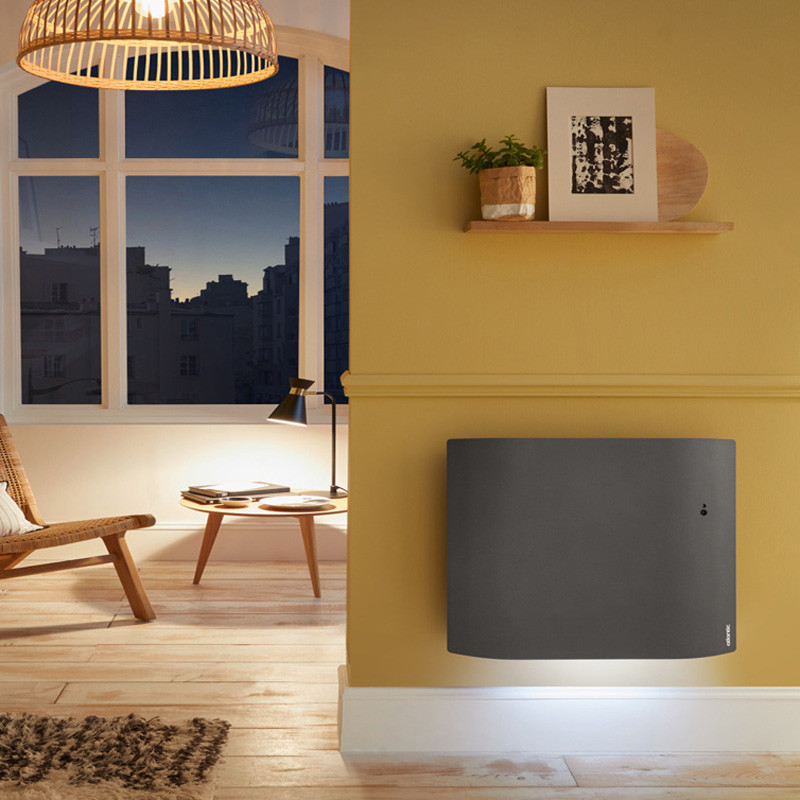Radiateur connecté Divali pilotage intelligent horizontal 1000W gris ...