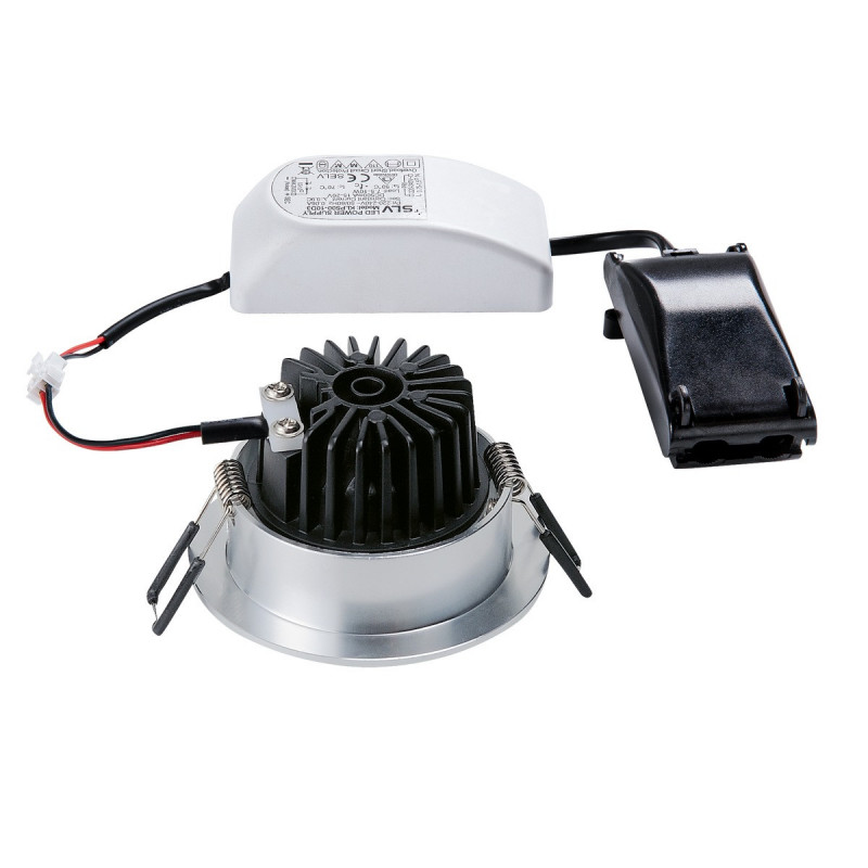 NEW TRIA 68 encastré de plafond intérieur simple rond aluminium brossé ...